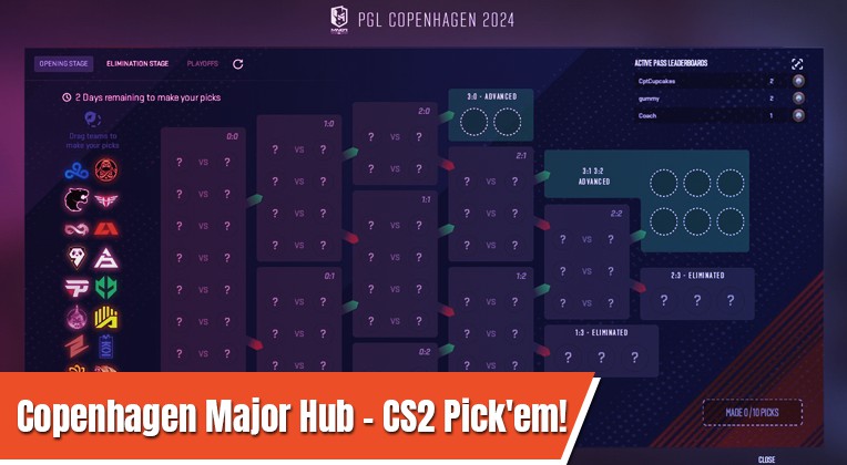 Copenhagen Major Hub - CS2 Pickem! - Recent CS2 Update added Major Hub ...
