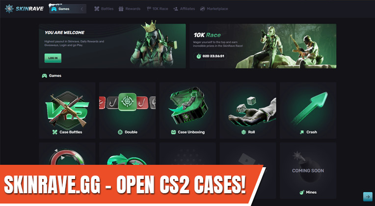 SKINRAVE.GG - OPEN MORE CS2 CASES! - Check out what's new on Skinrave.gg!